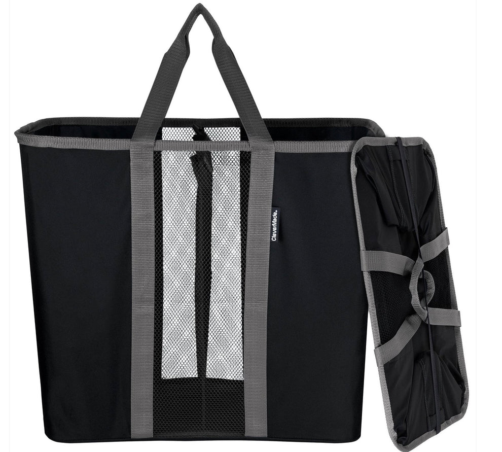 Collapsible Laundry Caddy Mesh - Charcoal – Clevermade Australia